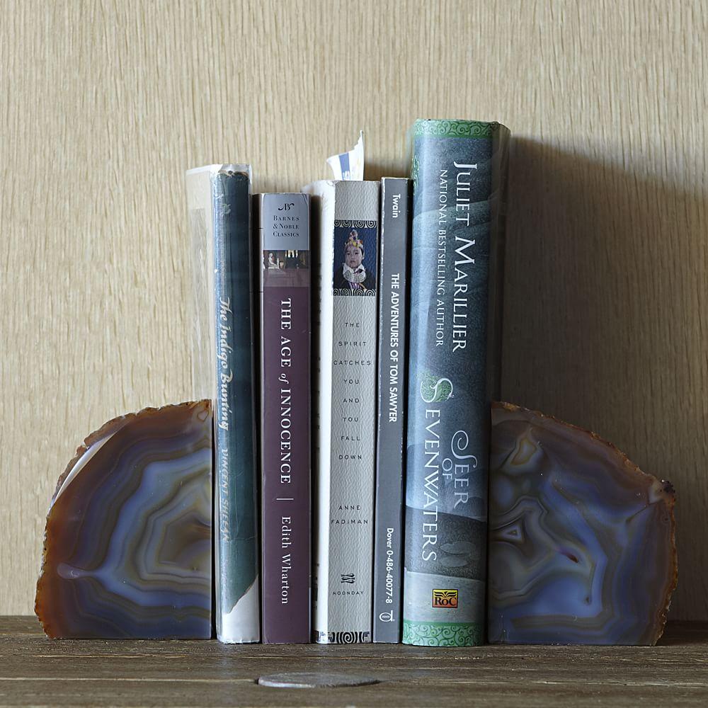 Agate stone bookends store